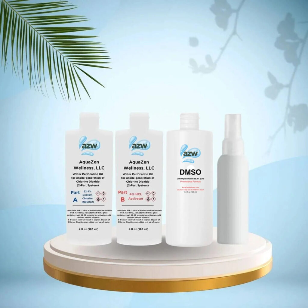 Combo Pack #1 Chlorine Dioxide WPS Kit, DMSO - AquaZen Wellness
